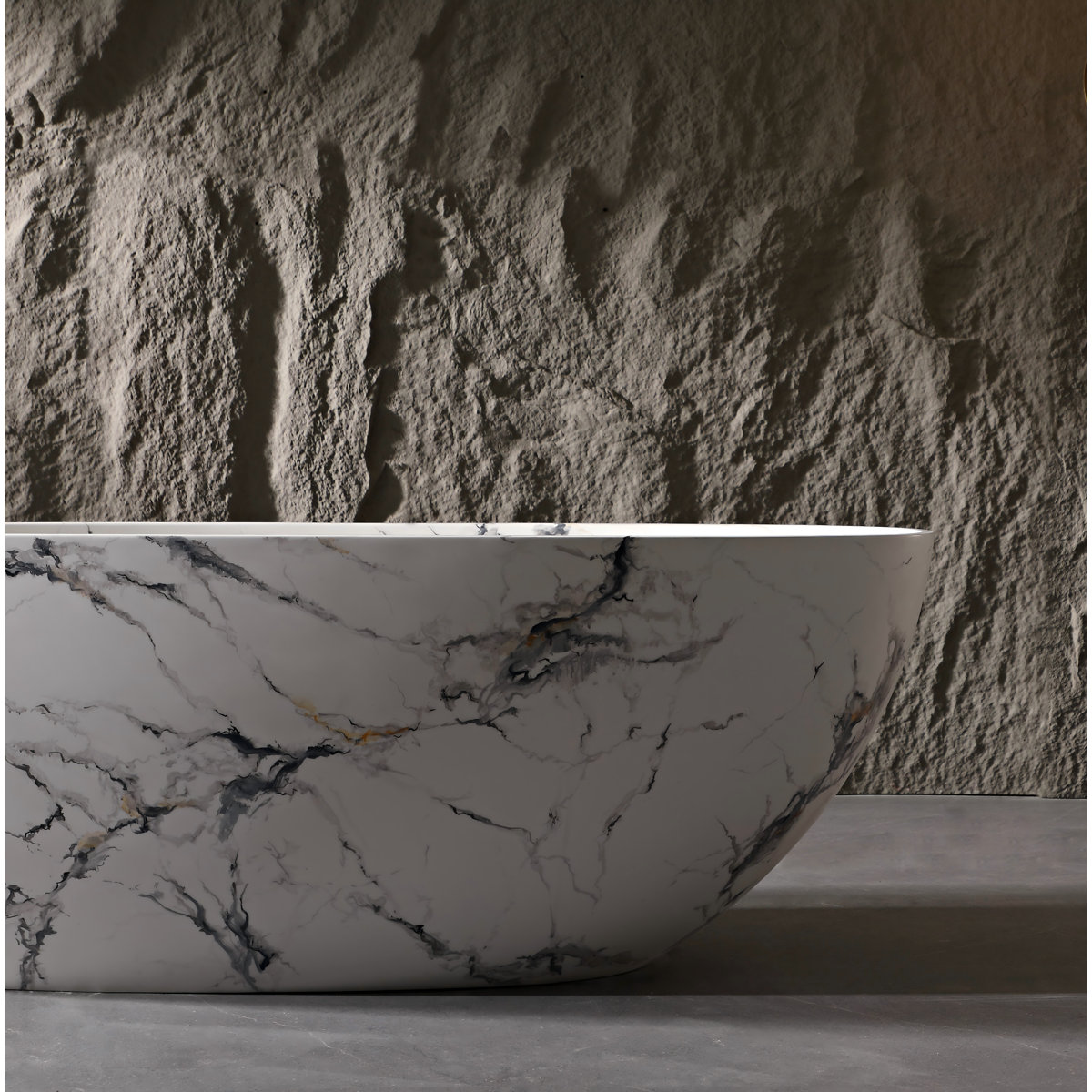 Craft Tech Haven 65" Freestanding Bathtub Luxury Marble Deep Soaking ...